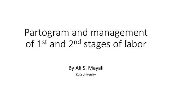 First stage of labour | PPT