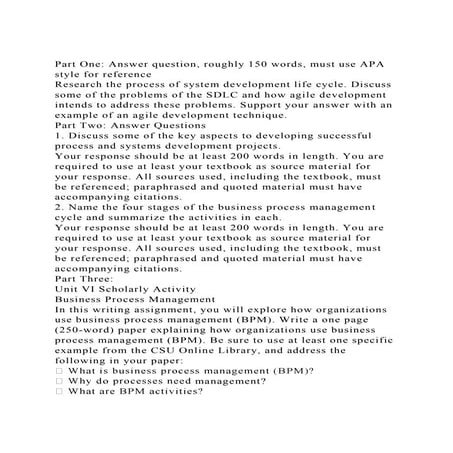 Part One Answer question, roughly 150 words, must use APA style f.docx