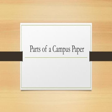 Parts of a school paper (English 14) | PPTX