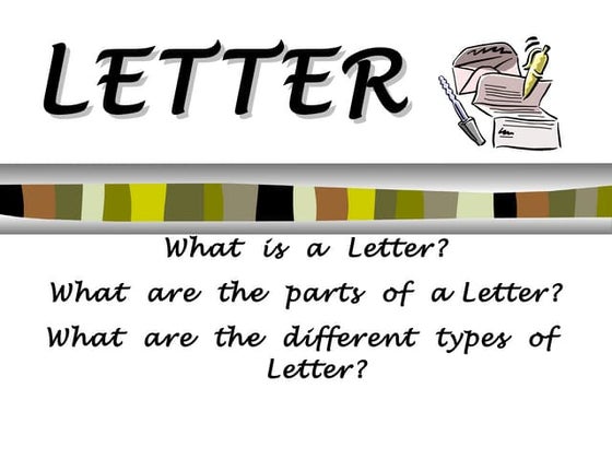 Parts of a letter | PPT