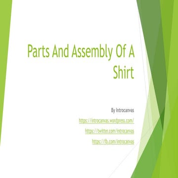 Parts and Assembly of a Shirt | PPTX