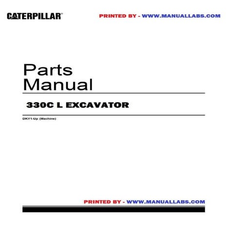 330C L CATERPILLAR EXCAVATOR PARTS CATALOG MANUAL DKY | PDF