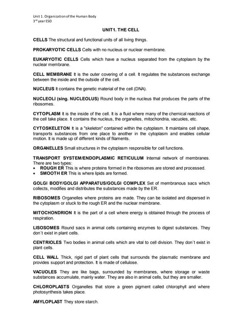Animal Cell Structure.pptx describes the functions of common organelles ...