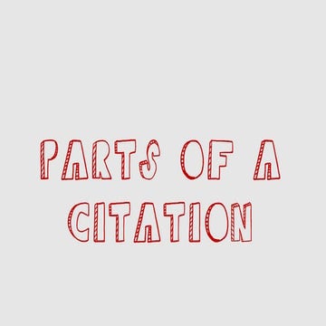 Parts of a citation | PDF
