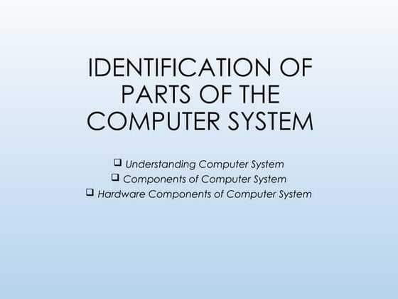 Computer hardware presentation | PPTX