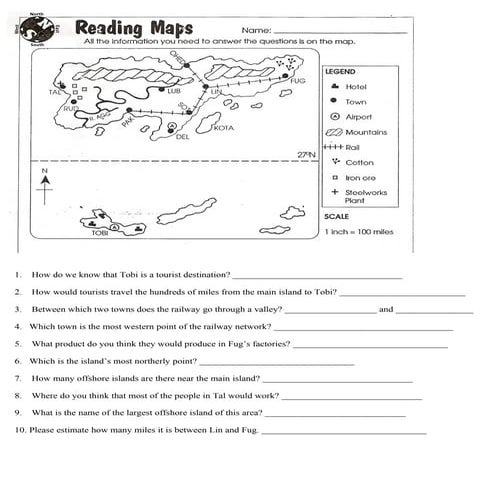 Parts of a Map Homework | DOC | Travel Locations | Travel