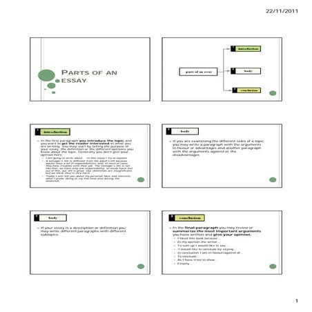 Parts of an essay | PDF