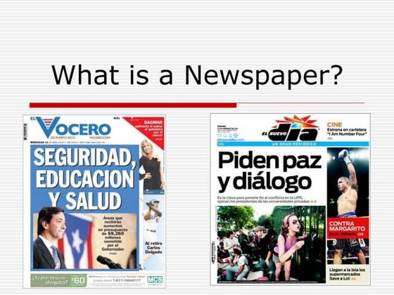 Parts of the newspaper | PDF