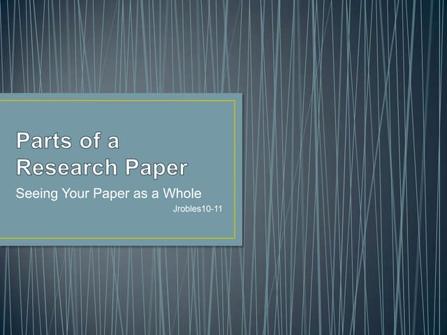 Six main chapters of a research paper | PPTX