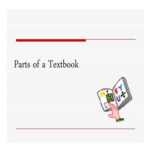 Parts of a textbook | PDF