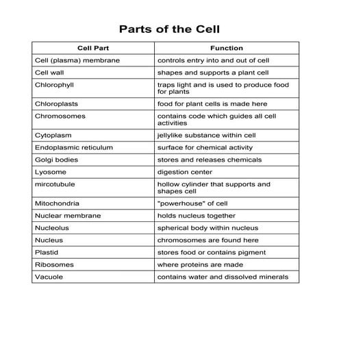 Partsofcell | PDF