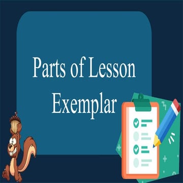 Parts of Lesson Exemplar, teachers roadmap.pptx