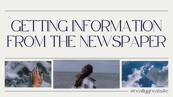 Parts of a_newspaper | PPT