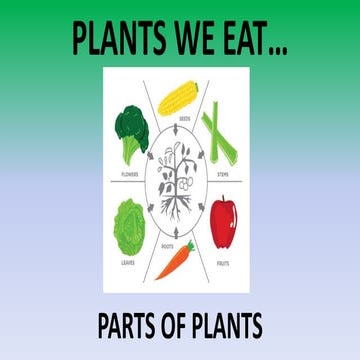 Parts of plants we eat | PPTX