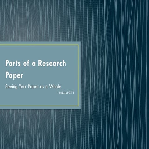 Parts of a research paper | PPTX
