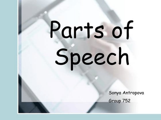 Parts of Speech | PPT