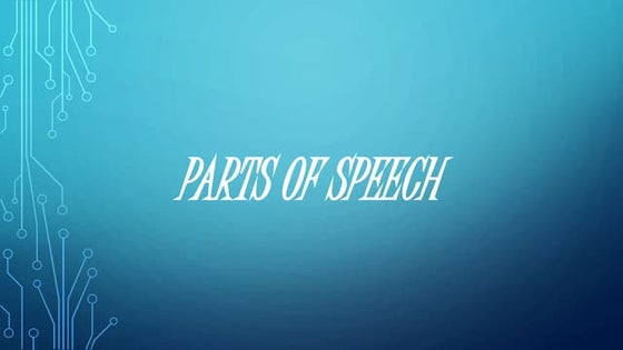 8 parts of speech ppt | PDF