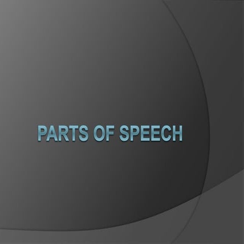 8 parts of speech ppt | PDF