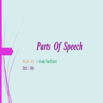 8 parts of speech ppt | PDF
