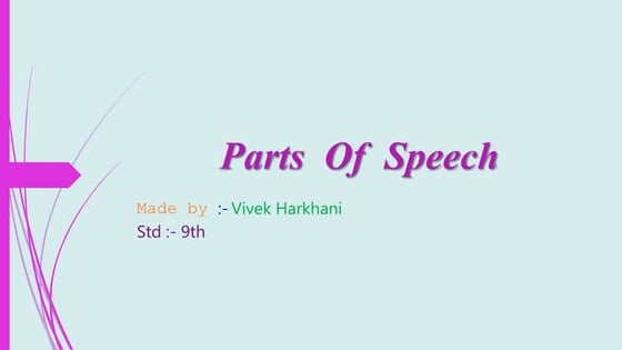 8 parts of speech ppt | PDF