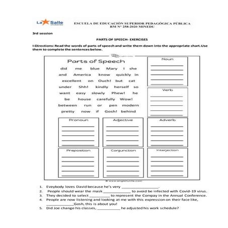 Parts of speech 2 | DOCX
