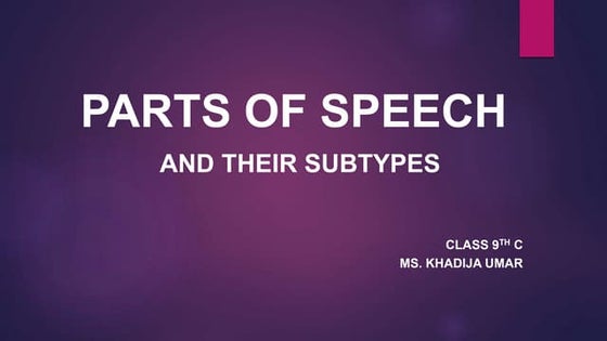 Presentation of nouns | PPT