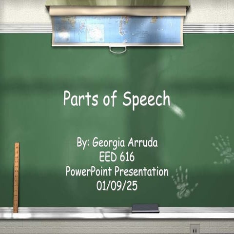 Parts of Speech.ppt it's kinds with some examples. | PPT