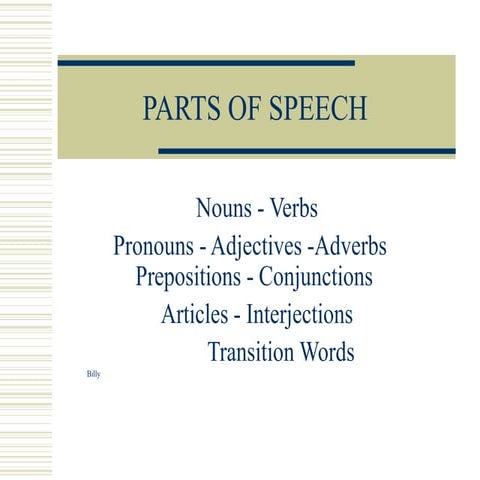 Parts of speech1 | PPT