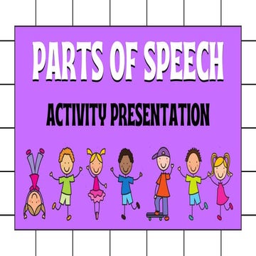 Parts of Speech Activity English Presentation in Colorful Lined ...
