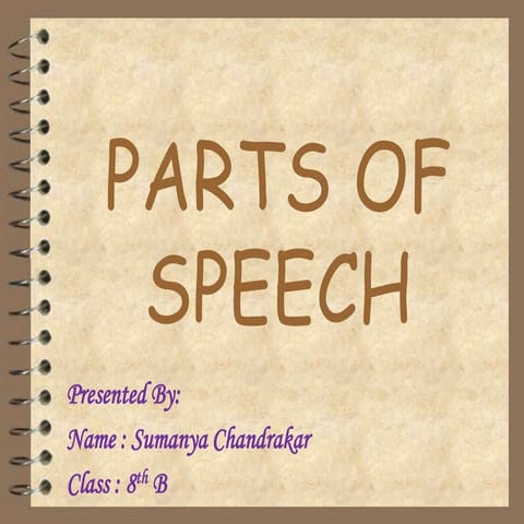 Parts of speech power point | PPT