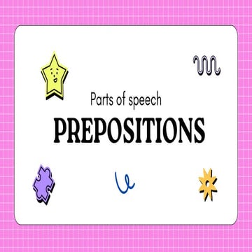 Parts of Speech Prepositions Presentation in Colorful Cute Style ...