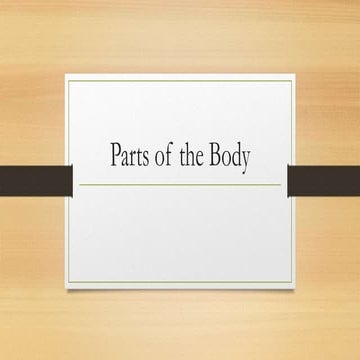 Parts of the body | PPT