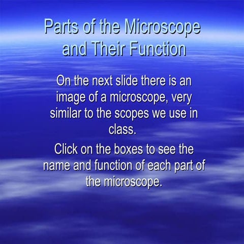 Parts Of The Microscope | PPT
