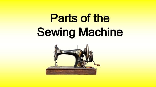 Types of sewing machine | PPTX