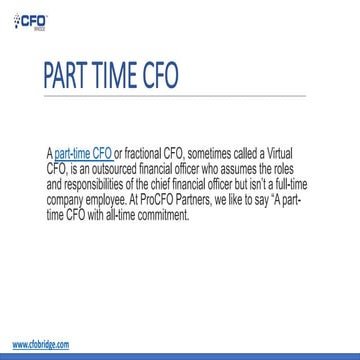 Part time cfo | PDF