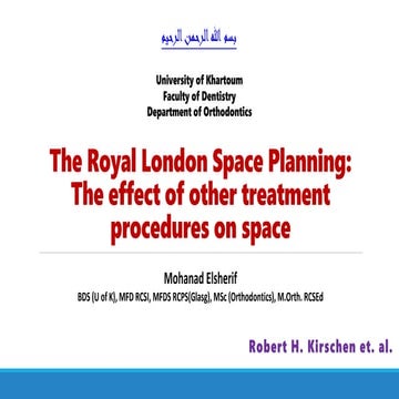 Part two the royal london space planning | PPTX
