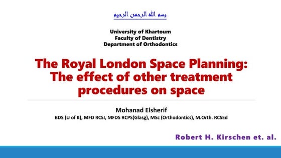 Part one the royal london space planning | PPT
