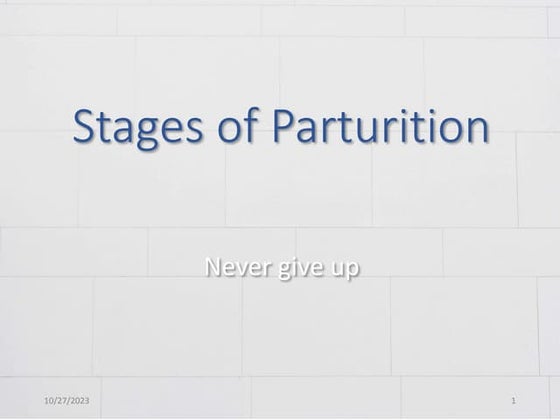 Vet obst lecture 5 Parturition in domestic animals | PPTX