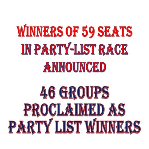 Party list 2016 | PPT