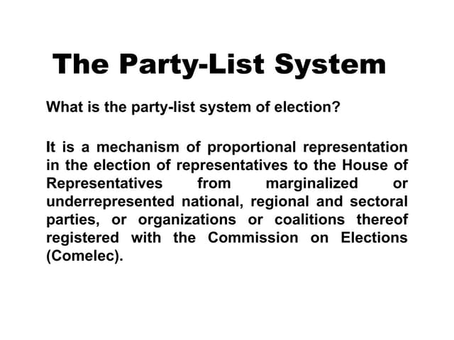 PPG - Nature of Elections and Political Parties W 5.pptx