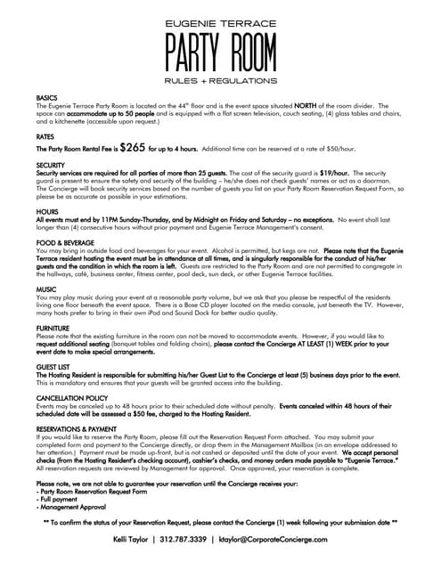 GUEST SUITE Request Form | PDF