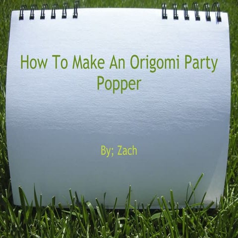How To Make A Party Popper | PPT