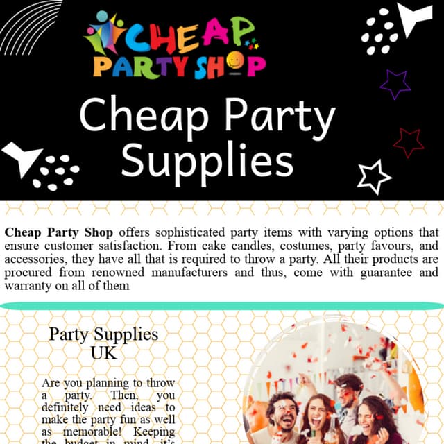 Cheap Party Supplies | PDF