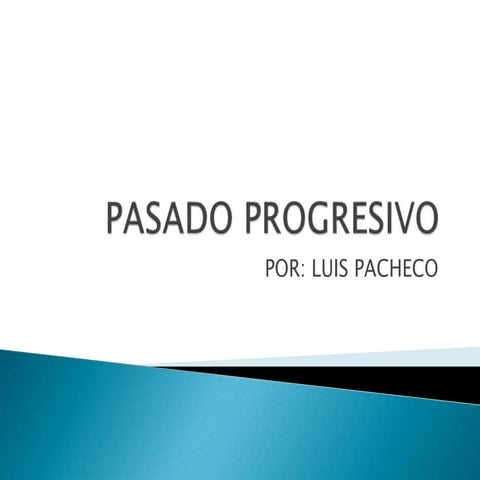 Past progressive // Pasado progresivo | PPTX