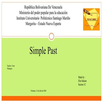 The Simple Past Presentation | PPT