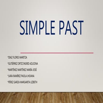 Past simple presentation | PPTX