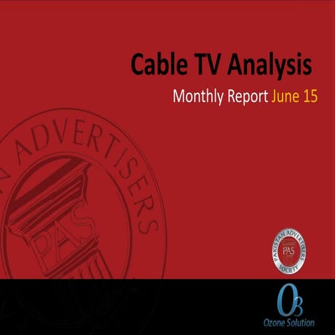 Cable TV Advertising Analysis – June 2015 | PPT