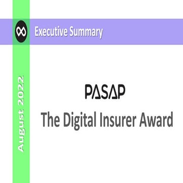 PASAP - InsurTech Innovation Award 2022 | PPTX