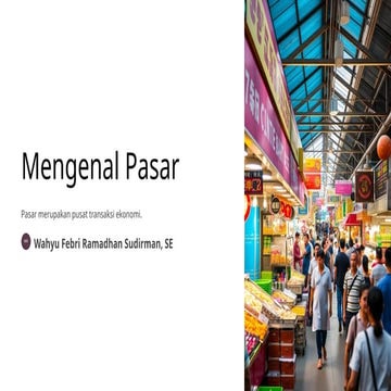 Pasar dalam definisi sederhana yang dapat membantu kita dalam ...