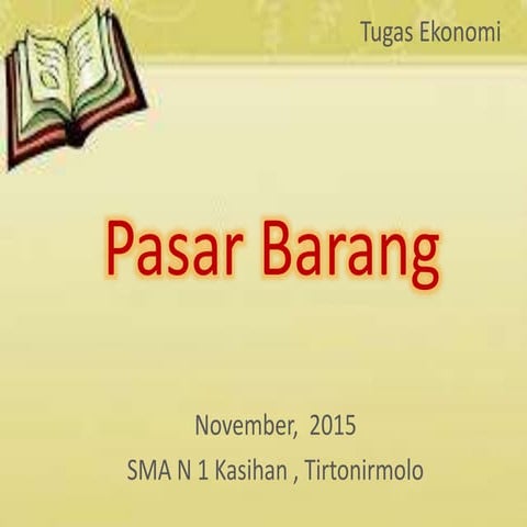 Pasar barang | PPTX